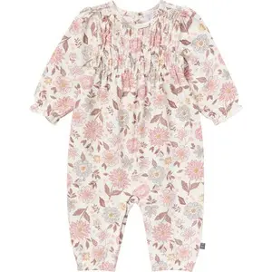 MODERN MOMENTS™ BY GERBER Smocked Long Leg Romper - Flower Blossoms