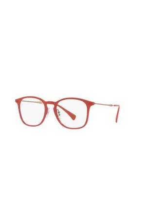 Ray-ban 50mm Square Eyeglasses - Red