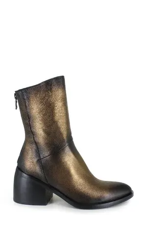 ZIGI Block Heel Bootie - Bronze Leather