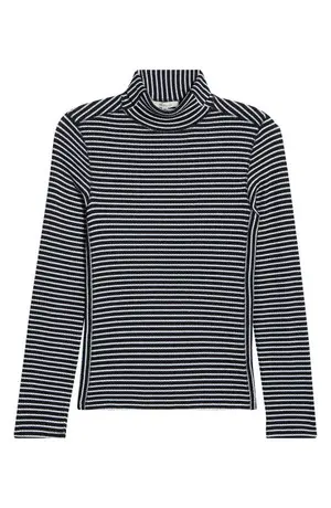 Madewell Stripe Rib Turtleneck Top