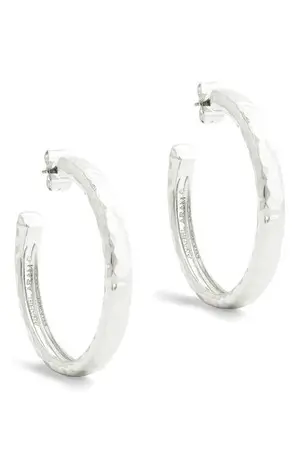 ANABEL ARAM JEWELRY Medium Farrier Hoop Earrings - Silver