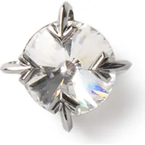 Off-White Round Mono Earring - Silver