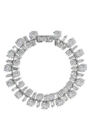Nadri Stellar Cubic Zirconia Bracelet - Rhodium