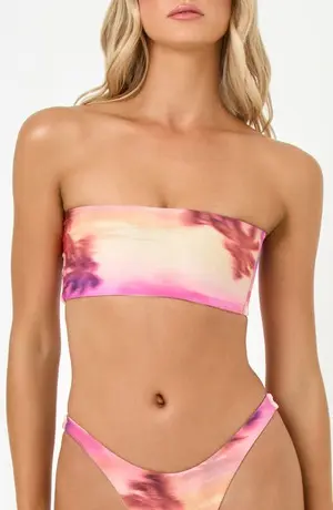 L*Space Avalon Reversible Bandeau Bikini Top - Island Hopper