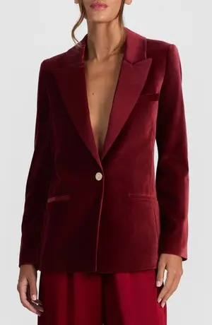 Alice + Olivia Silas Velvet Blazer