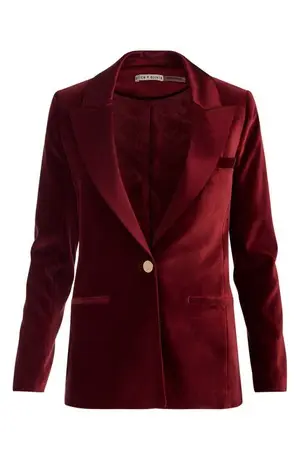 Alice + Olivia Silas Velvet Blazer