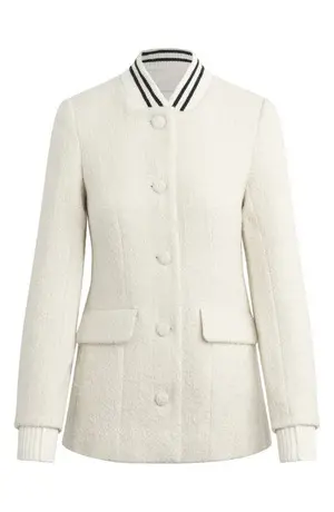 FAVORITE DAUGHTER Varsity Bouclé Blazer