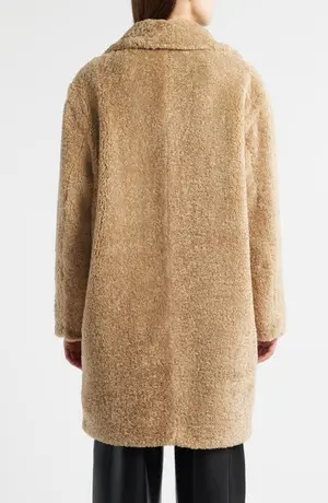 BOSS Faux Shearling Oversized Coat