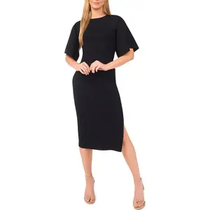 Ted Baker London Flare Sleeve Midi Dress - Rich Black