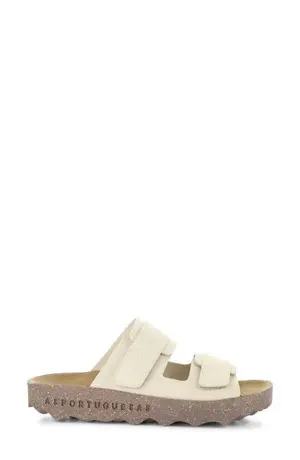 Fly London Cleek Platform Slide Sandal - Nude
