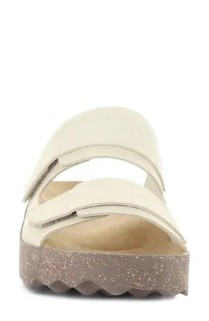 Fly London Cleek Platform Slide Sandal - Nude