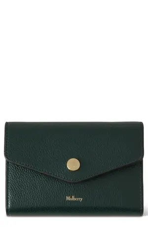 Mulberry Snap Leather Wallet - Mulberry Green