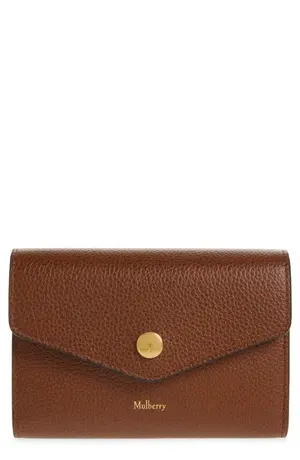 Mulberry Snap Leather Wallet - Oak