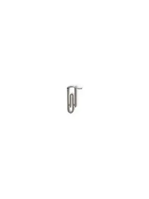 Off White Paperclip Mono Earring - Silver