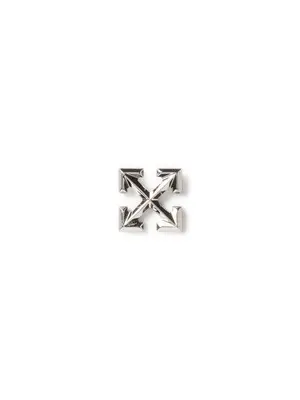 Off White Arrow Mono Earring - Silver