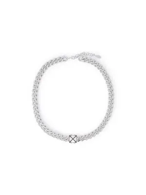 Off-White Enamel Arrow Necklace