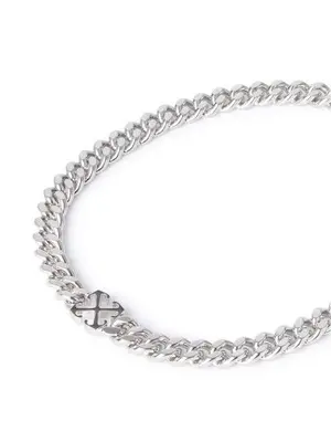 Off-White Enamel Arrow Necklace