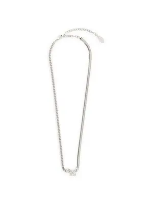 Off-White Double Arrow Necklace - Silver