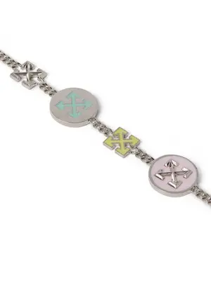 Off-White Arrow Button Bracelet - Silver