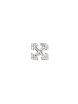 Off White Arrow Mono Earring - Silver