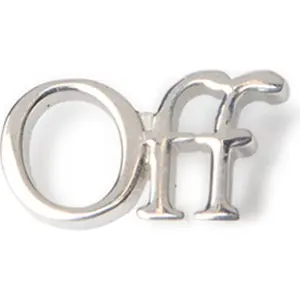 Off-White Logo Mono Earring - Silver