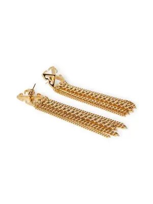 Off-White Arrow Chain Pendant Earrings