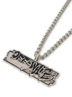 Off White Strass Wall Chain Necklace