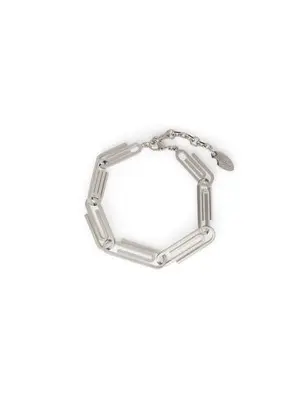 Off White Paperclip Chain Bracelet - Silver