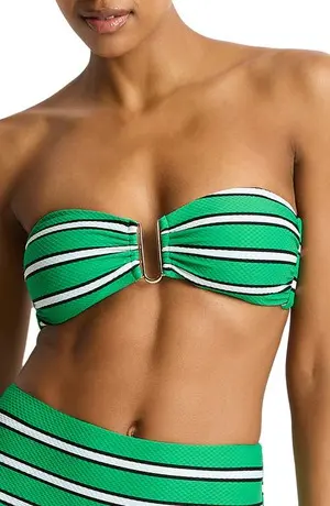 SEA LEVEL Voyage U-bar Bandeau Bikini Top - Kelly Green