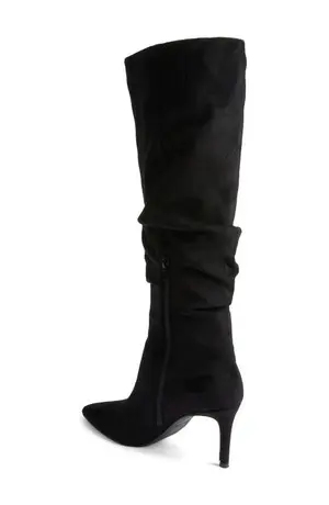 OPEN EDIT Ariana Pointed Toe Knee High Boots - Black
