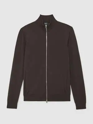 REISS Hampshire Wool Zip-through Cardigan