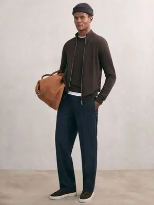 REISS Hampshire Wool Zip-through Cardigan