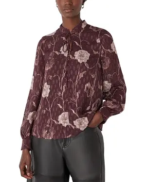 Whistles Floral Dobby Blouse