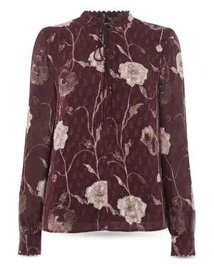 Whistles Floral Dobby Blouse