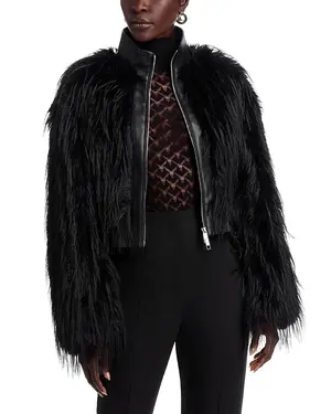 BOSS Cecool Faux Fur Jacket