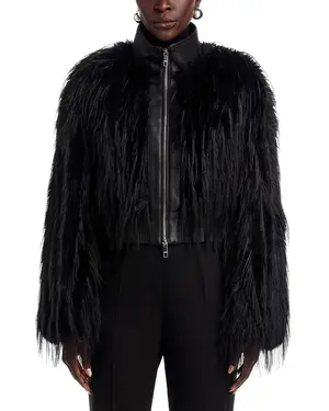 BOSS Cecool Faux Fur Jacket