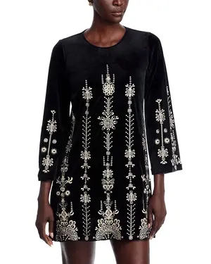 Johnny Was Bounce Velour Kimono Sleeve Dress