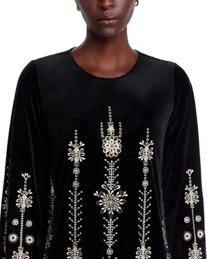 Johnny Was Bounce Velour Kimono Sleeve Dress