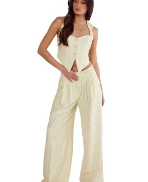 Nasty Gal Pinstripe Tailored Top