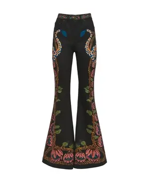 La DoubleJ Superflare Printed Jeans - Eve Placee Black