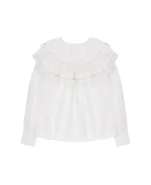 RO & ZO Crochet Frill Blouse