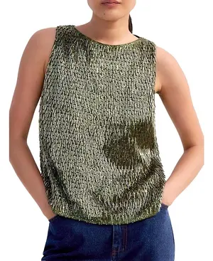 RO & ZO Sequin Shell Tank Top
