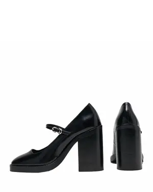 Maje Fauriz Leather Mary Jane Pumps