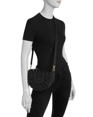 Simkhai Mccall Laser Cut Leather Clutch - Black