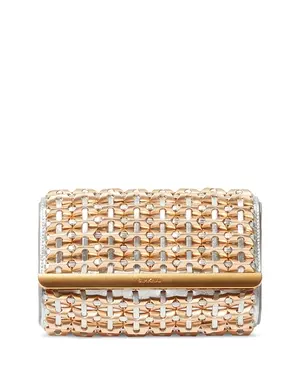 Simkhai Rola Beaded Metallic Leather Clutch