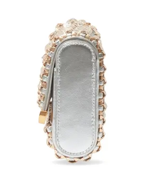 Simkhai Rola Beaded Metallic Leather Clutch