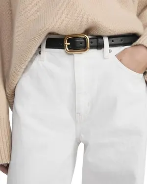 FRAME The Rounded Buckle Leather Belt