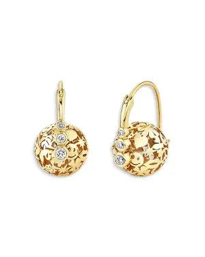 SYDNEY EVAN 14k Yellow 0.2 Tcw Diamond Wallpaper Drop Earrings - Gold
