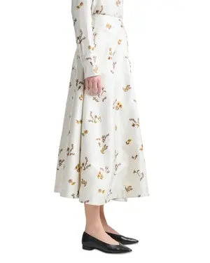 Altuzarra Varda Silk Skirt - Macadamia