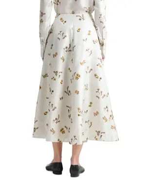 Altuzarra Varda Silk Skirt - Macadamia